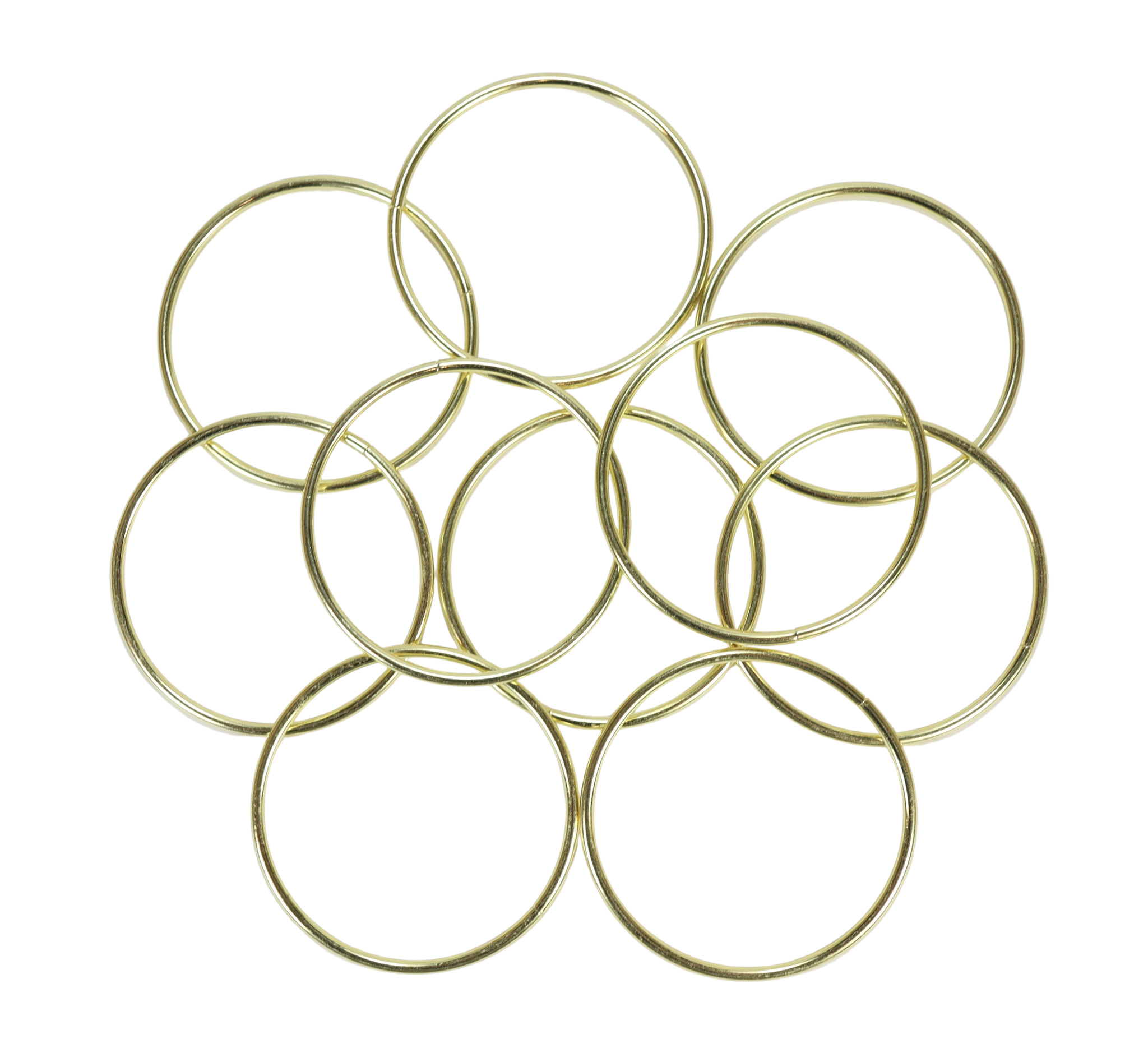 2.5 Inch Gold Metal Rings for Crafts Bulk 10 Pieces | artcovecrafts.com