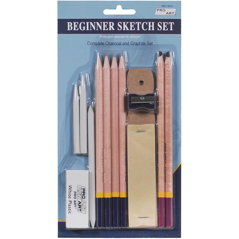 Pro Art Beginner Sketch Set 12 Pieces | artcovecrafts.com