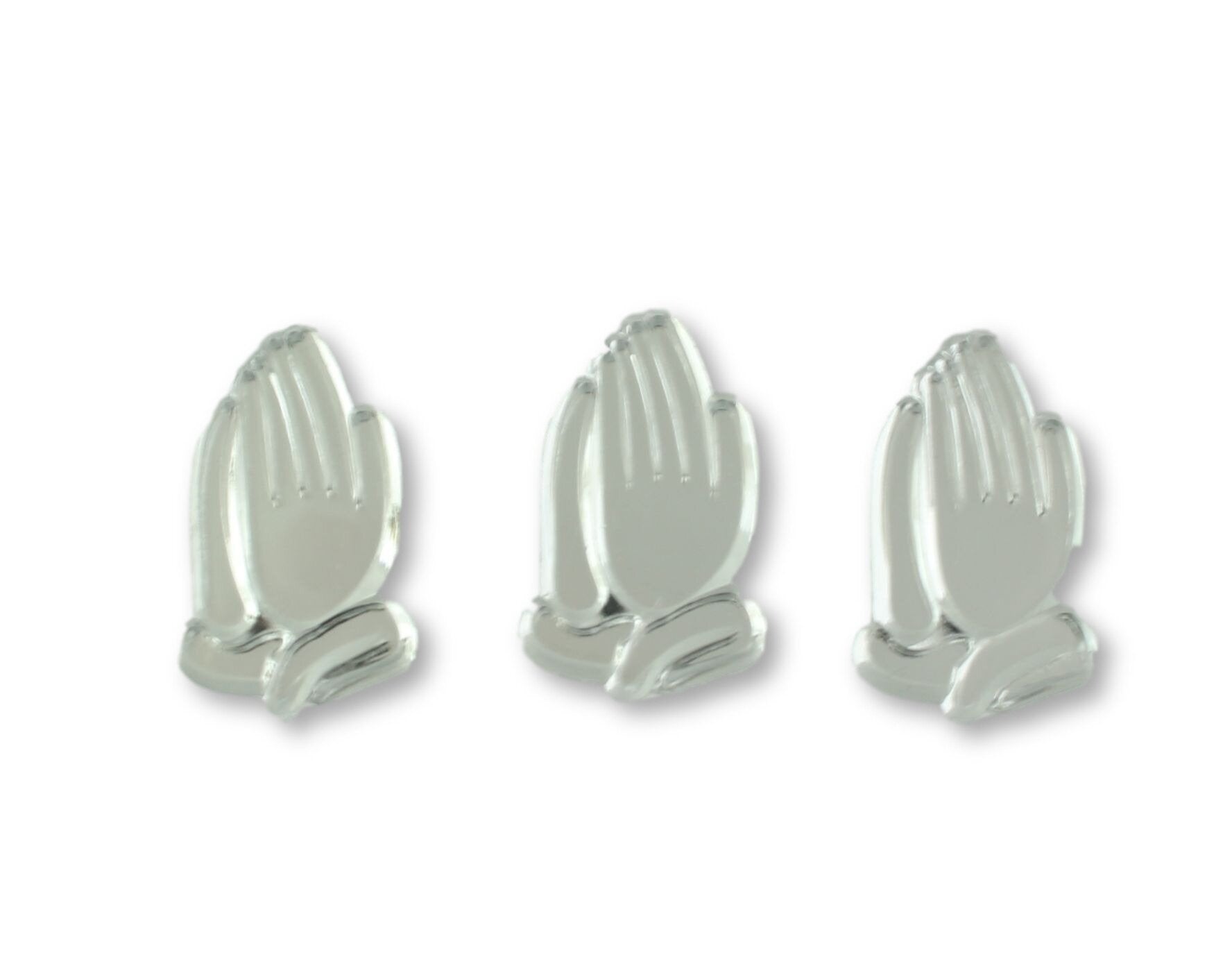 Mini Praying Hands Acrylic Charms Capias 24 Pieces | artcovecrafts.com