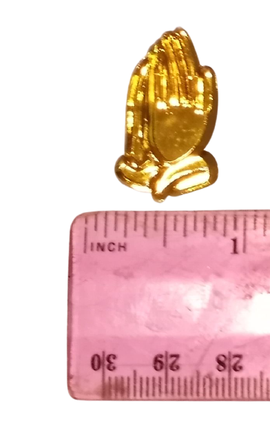 Gold Acrylic Praying Hands Acrylic Charms Capias 24 Pieces ...