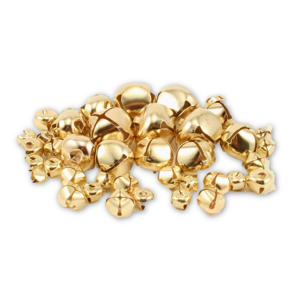 Gold Jingle Small Bells Assorted Sizes 3/8 to 1 inches 43 Pieces ...