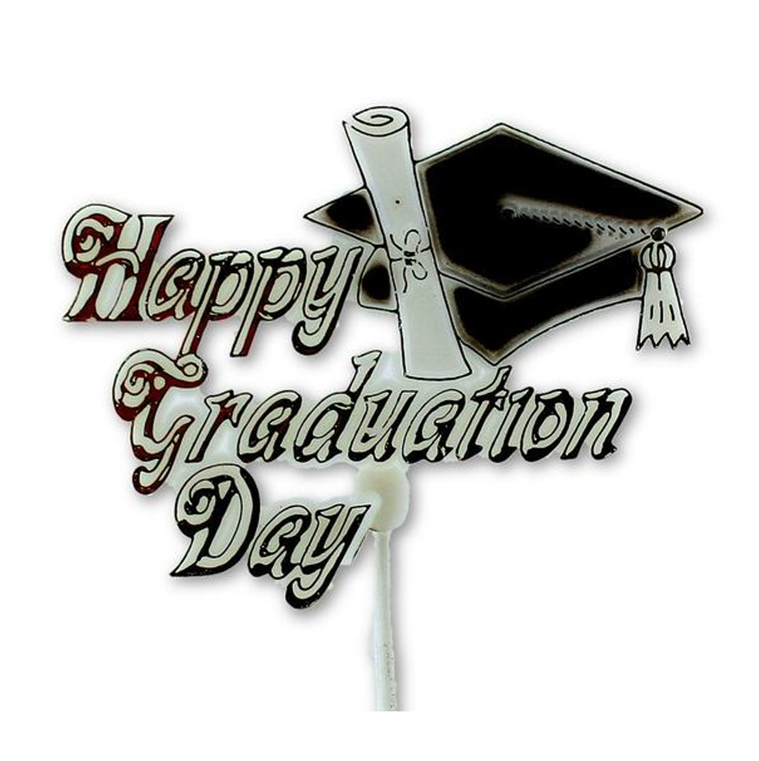 Happy Graduation Day Floral Pick Cake Topper | artcovecrafts.com