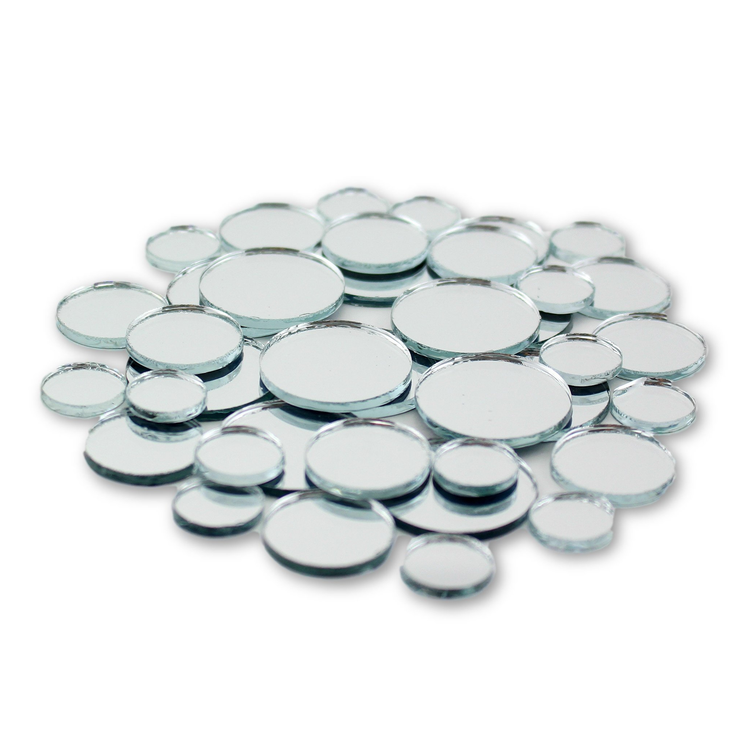 Small Mini Round Craft Mirrors Bulk Assortment 1/2, 3/4 & 1 inch 100 P ...