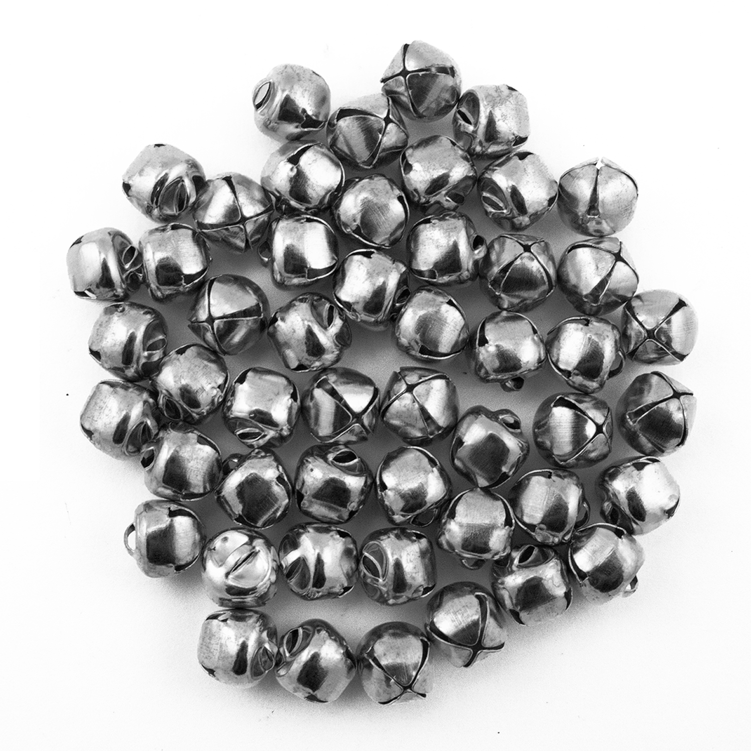 0.5 Inch Silver Craft Jingle Bells Bulk | artcovecrafts.com